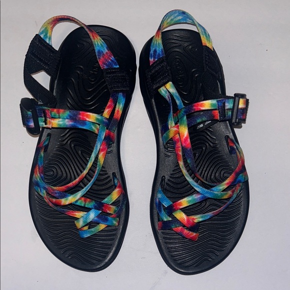Chaco | Shoes | Chaco Zvolv X2 Rainbow Tiedye Strappy Sandals Size 7 ...